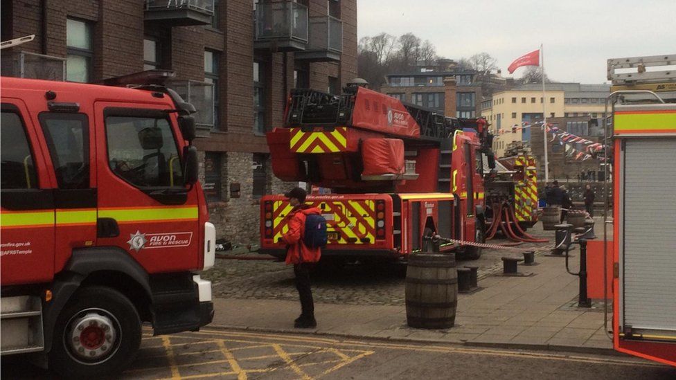 Bristol: Fire breaks out at ss Great Britain - BBC News