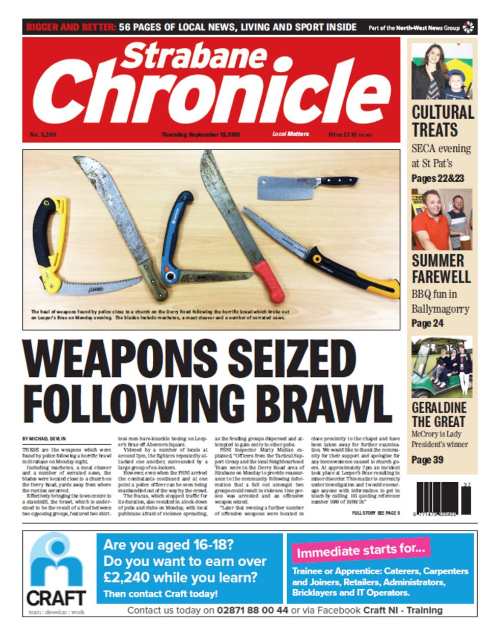 NI weekly papers: Strabane brawl and border time zones - BBC News