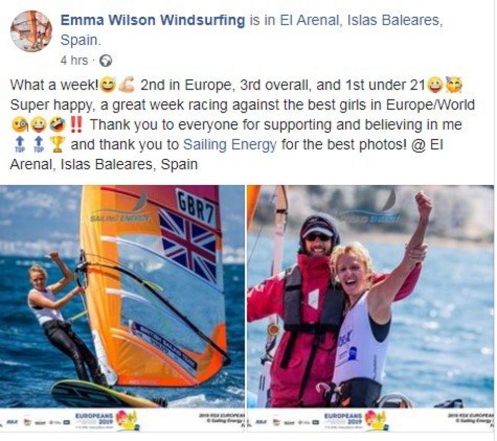 Britain's Emma Wilson wins European windsurfing bronze - BBC Sport