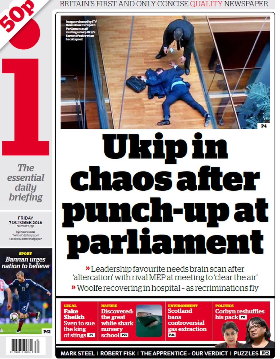 Scotland's papers: UKIP 'bust-up' and 'Gers' star grounded - BBC News