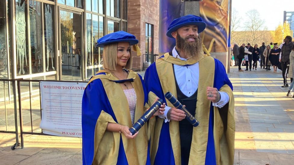 Ashley Cain and Safiyya Vorajee awarded honorary degrees - BBC News