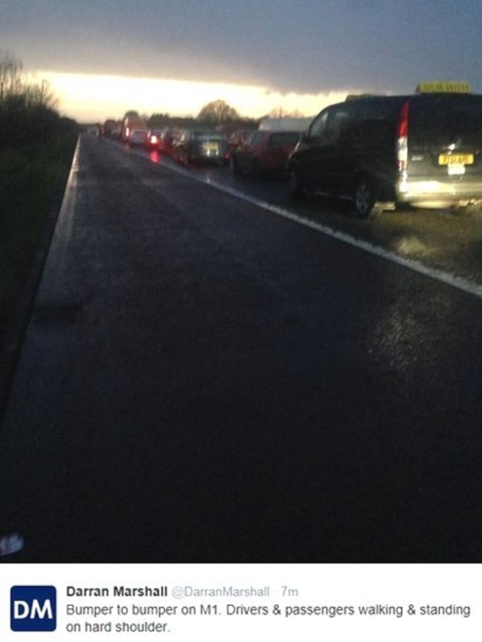 M1: fatal crash closes motorway for several hours in both directions ...