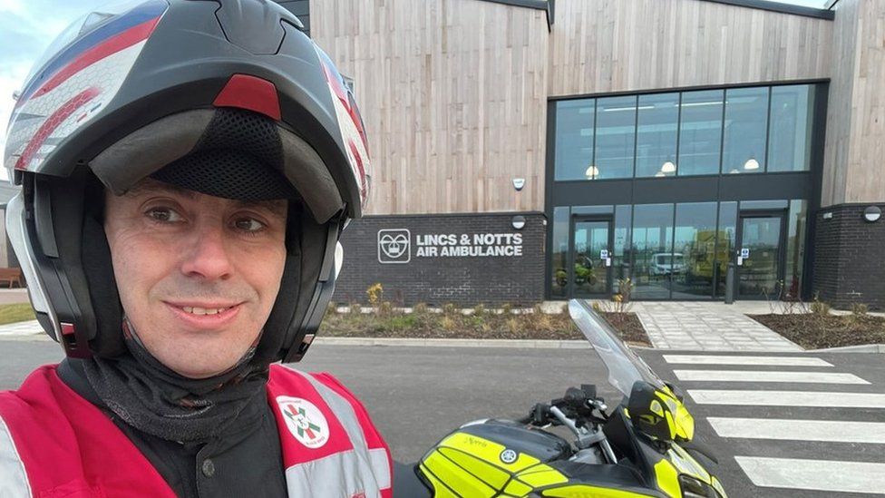 Nottinghamshire crash survivor becomes blood bike volunteer - BBC News