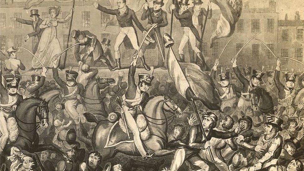 Actress Maxine Peake speaks at Peterloo event in Manchester - BBC News