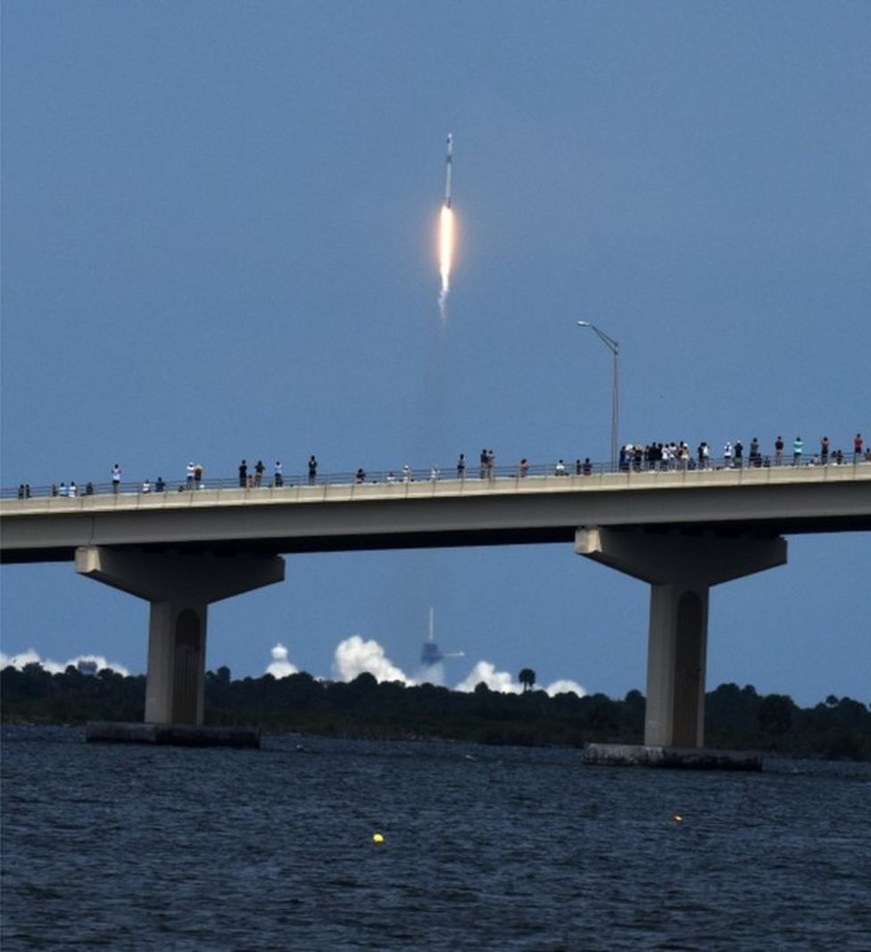 SpaceX launch: Nasa astronauts begin historic mission on private ...