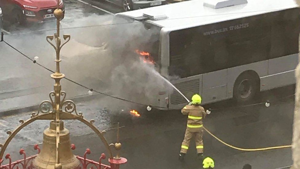 Birmingham double decker bus fire treated as arson - BBC News