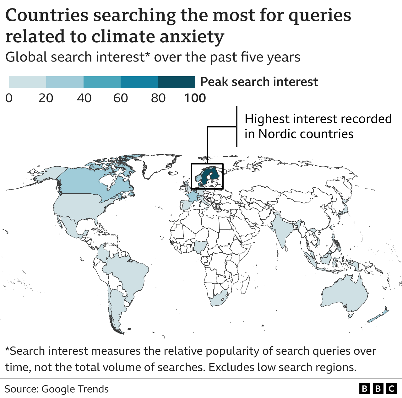 Climate change: Rise in Google searches around ‘anxiety’ - BBC News