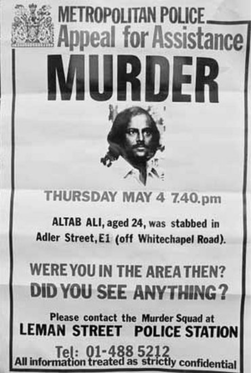 Altab Ali: The racist murder that mobilised the East End - BBC News