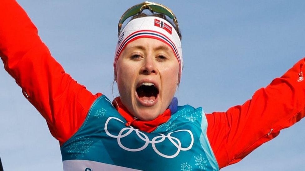 Winter Olympics: Marit Bjorgen ties medal record as Norway win women's ...