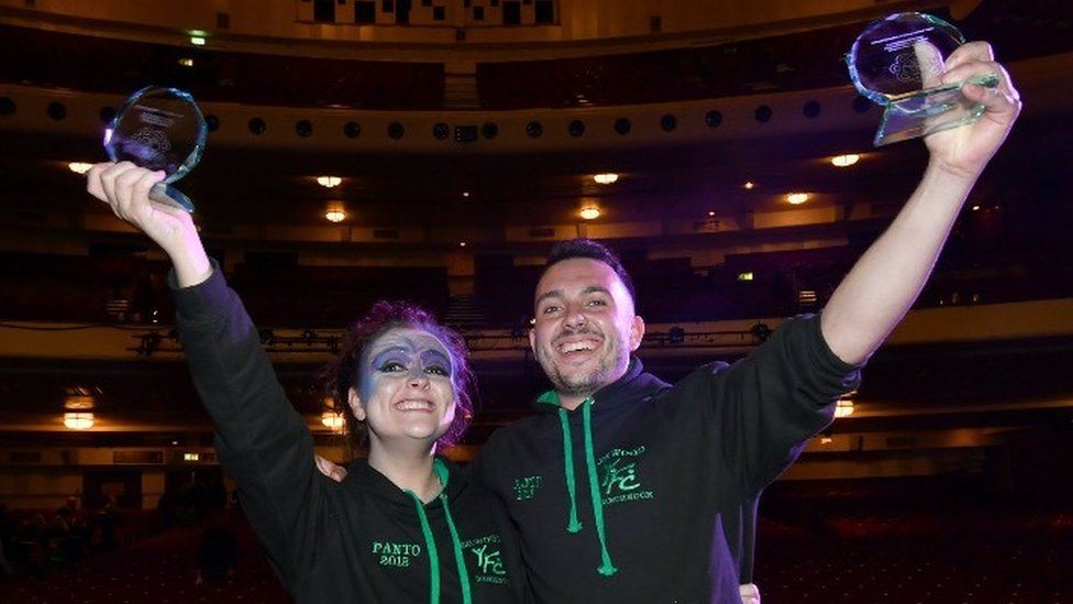 Erwood Young Farmers panto crowned best in country - BBC News