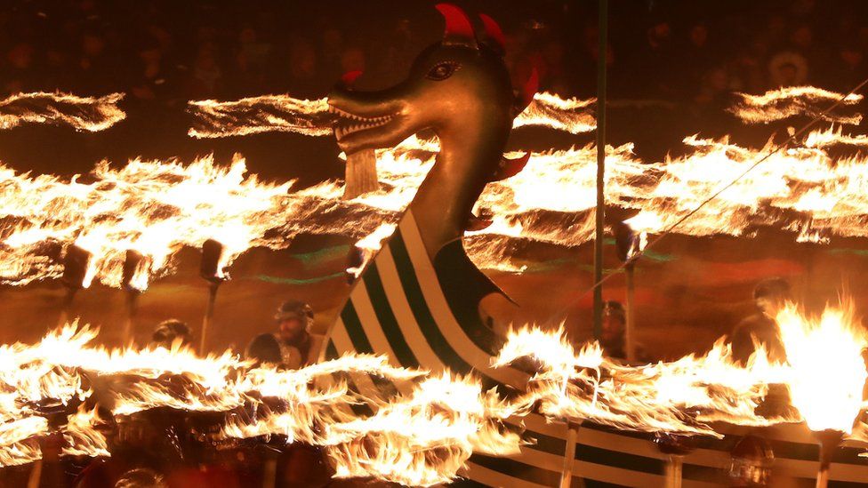 Up Helly Aa viking fire festival lights up Lerwick - BBC News