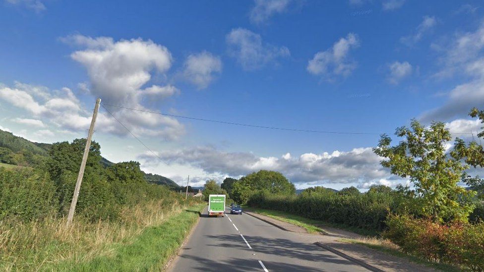 Man held after motorcyclist killed in A4042 crash - BBC News