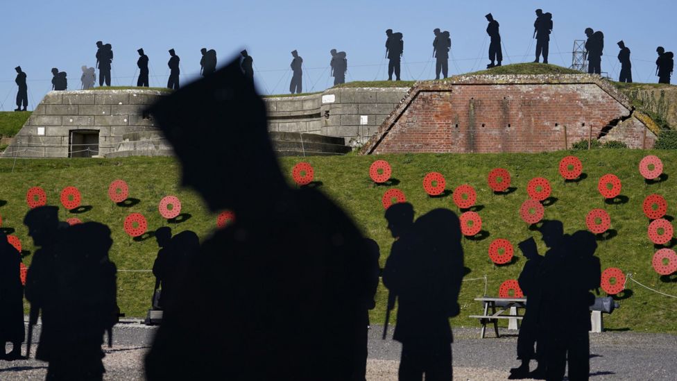 D-Day 80: Handcrafted servicemen silhouettes set for Normandy - BBC News