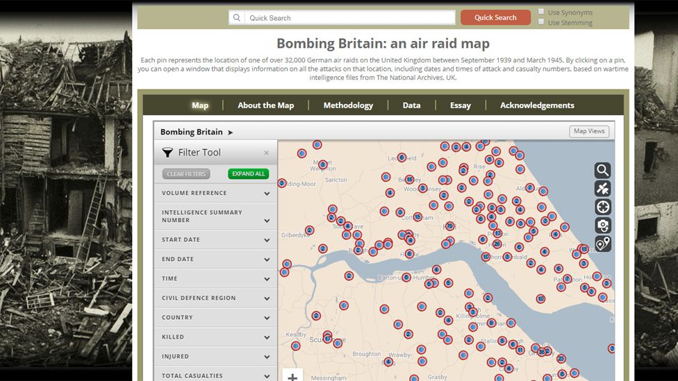 UK World War Two Bombing Sites Revealed In Online Map BBC News