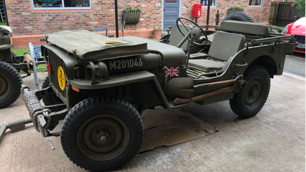 Morpeth man takes restored wartime jeep to Normandy 80 years on - BBC News
