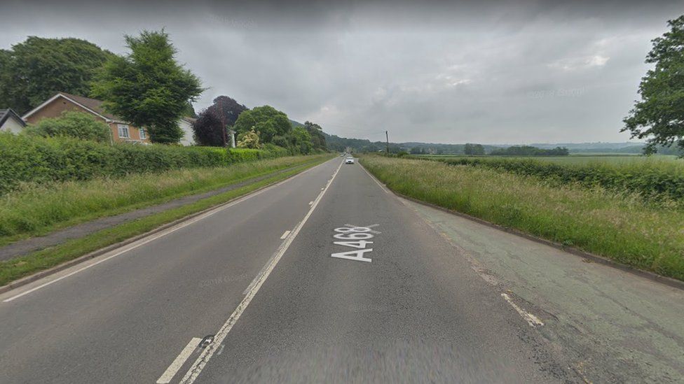 A468 Machen crash: Man arrested after pedestrian killed - BBC News