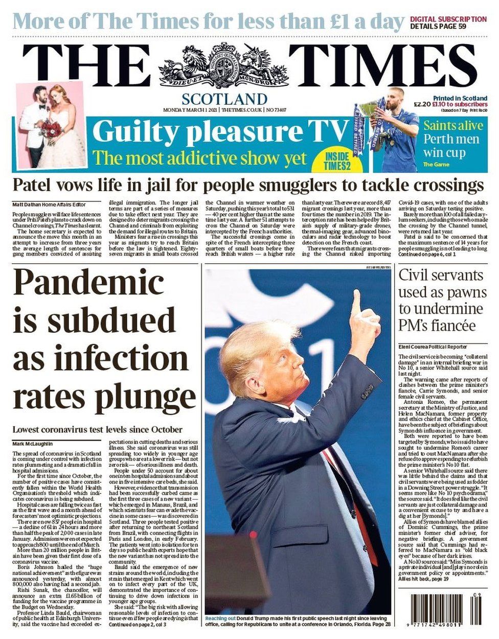 Scotland's papers: Brazil Covid variant and St Johnstone lift cup - BBC ...