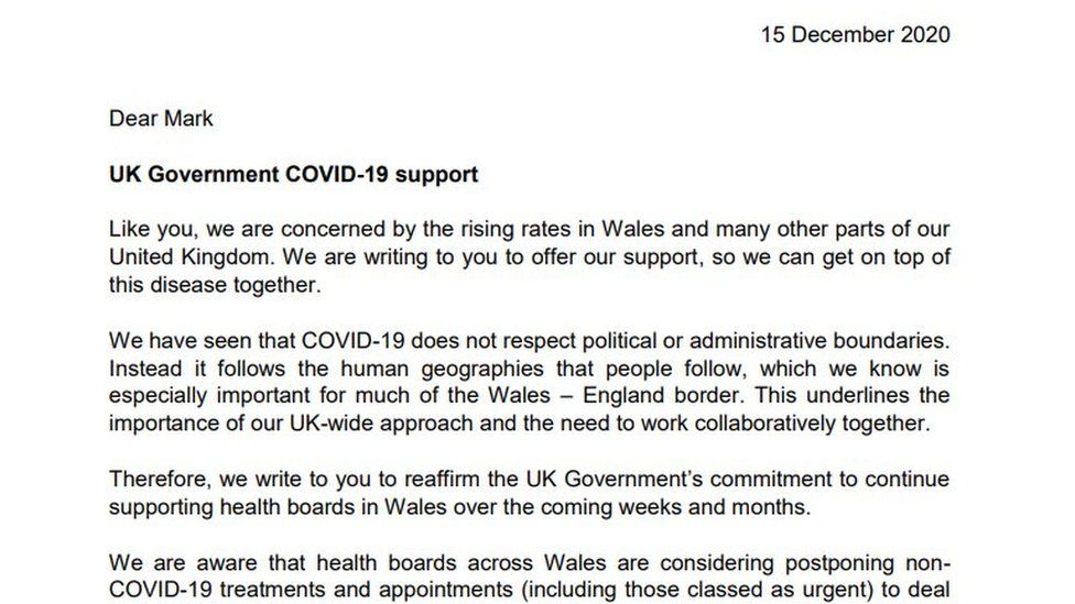 UK offers 'mutual aid' to Covid-hit Welsh hospitals - BBC News