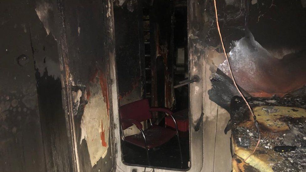 Harwich LV18 ship pictures show damage inside the vessel - BBC News