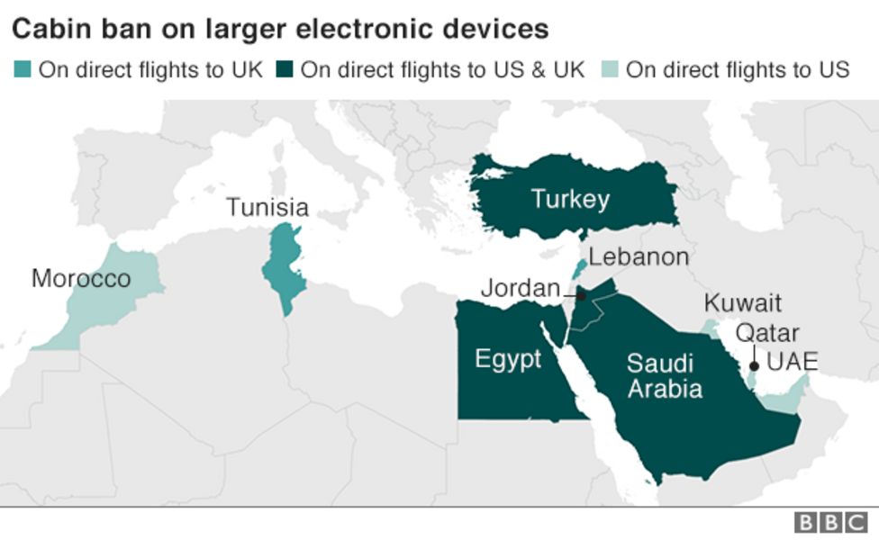 Flight ban on laptops 'sparked by IS threat' - BBC News