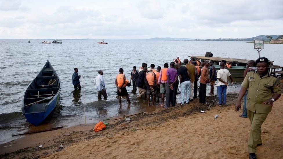 Uganda party boat capsizes on Lake Victoria, killing 29 - BBC News