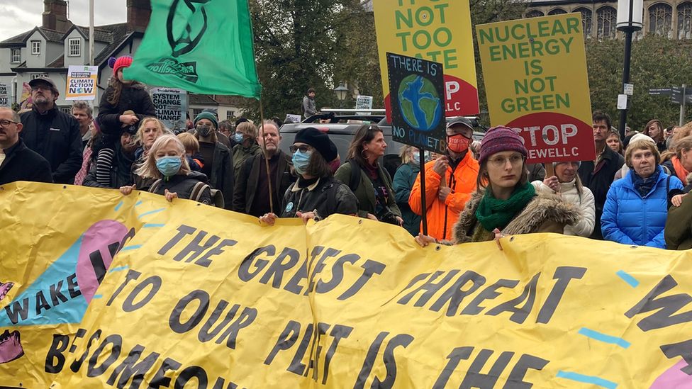 COP26: Protests held around the East of England - BBC News