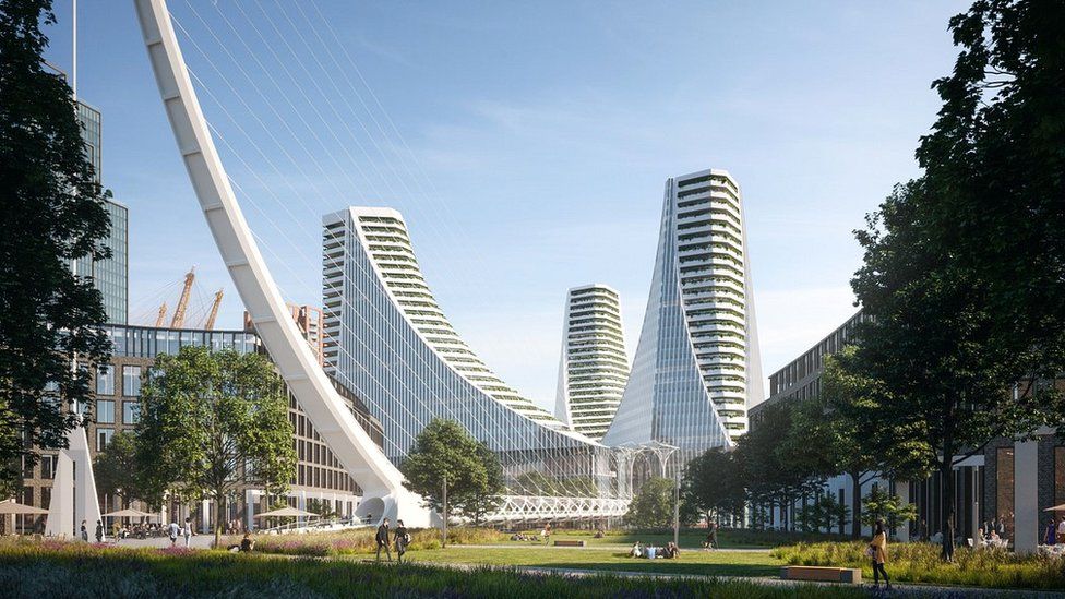 Designs unveiled for £1bn Greenwich Peninsula winter garden - BBC News