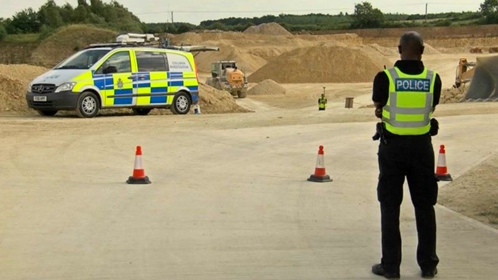 Worker dies in 'industrial accident' at Stainby Quarry - BBC News