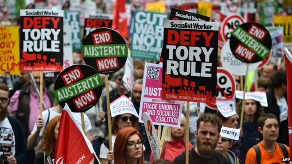 Thousands attend anti-austerity rallies across UK - BBC News