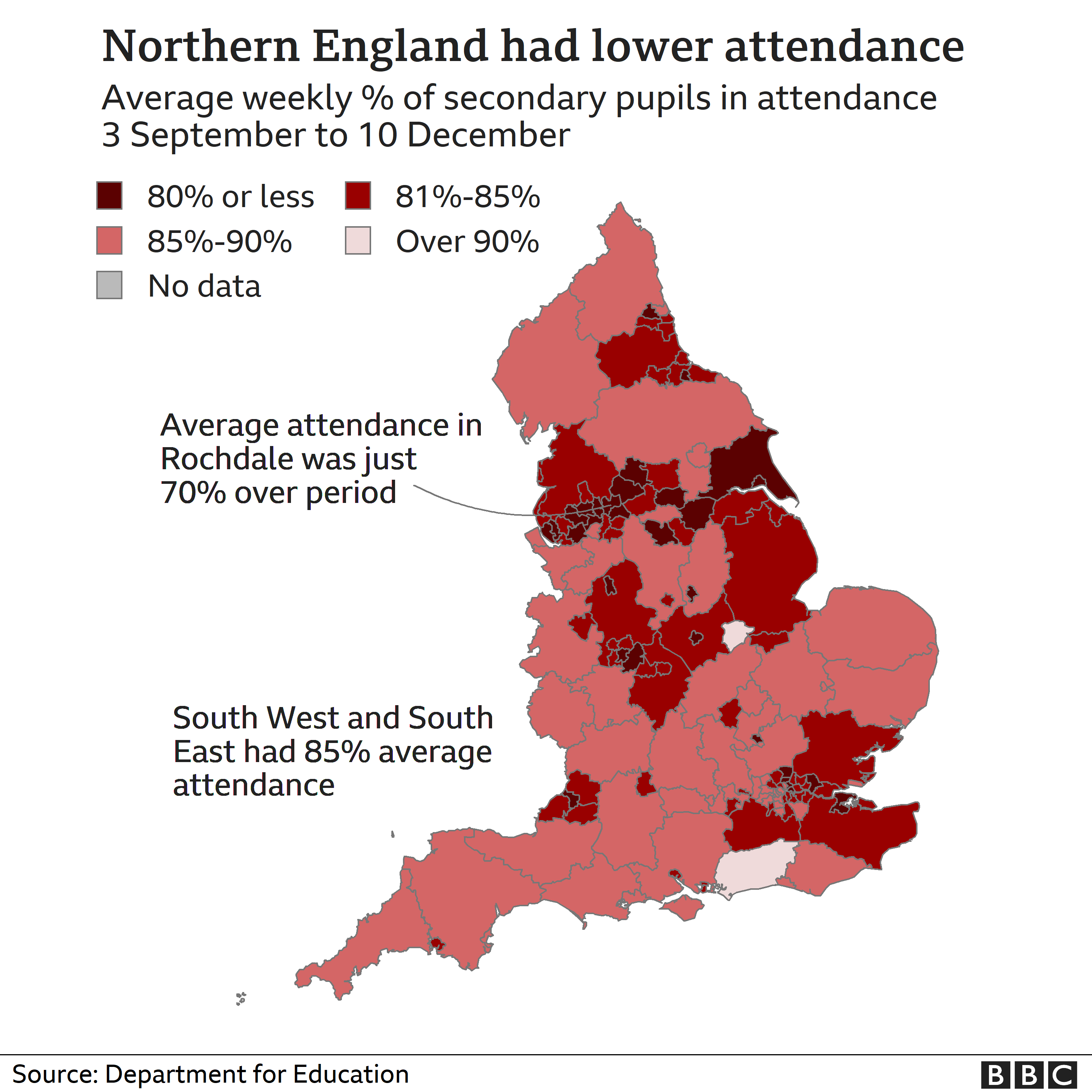 Coronavirus: School attendance plummeted after half-term in England ...