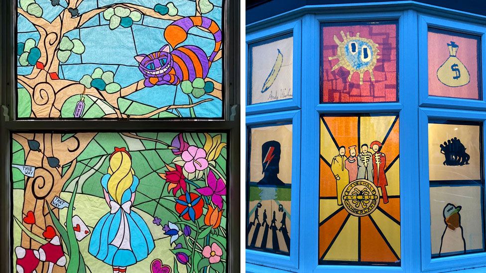 Window Wanderland: Art returns to homes in Coventry - BBC News