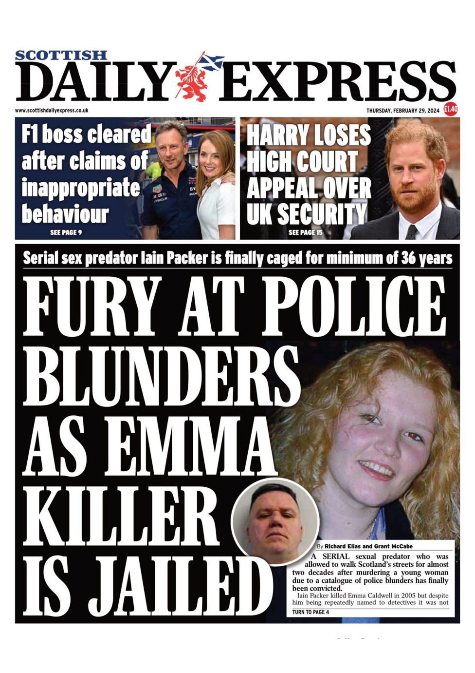 Scotland's papers: Police failed Emma family and Covid inquiry ...
