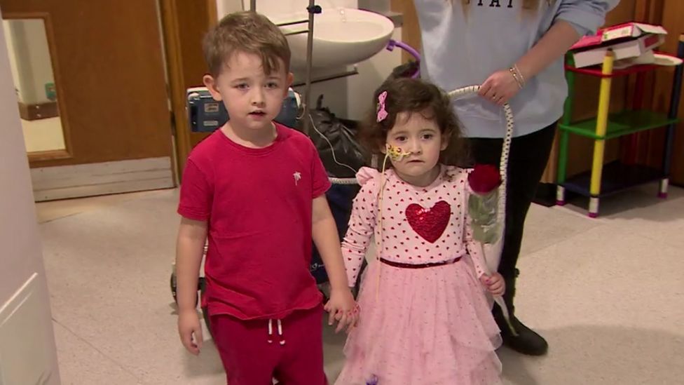 Heart transplant girl Evie Green marks a year in Freeman hospital - BBC ...
