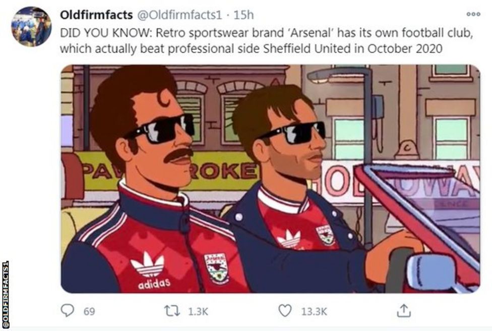 Top Football Tweets: Vintage Arsenal? Only the tracksuits - BBC Sport