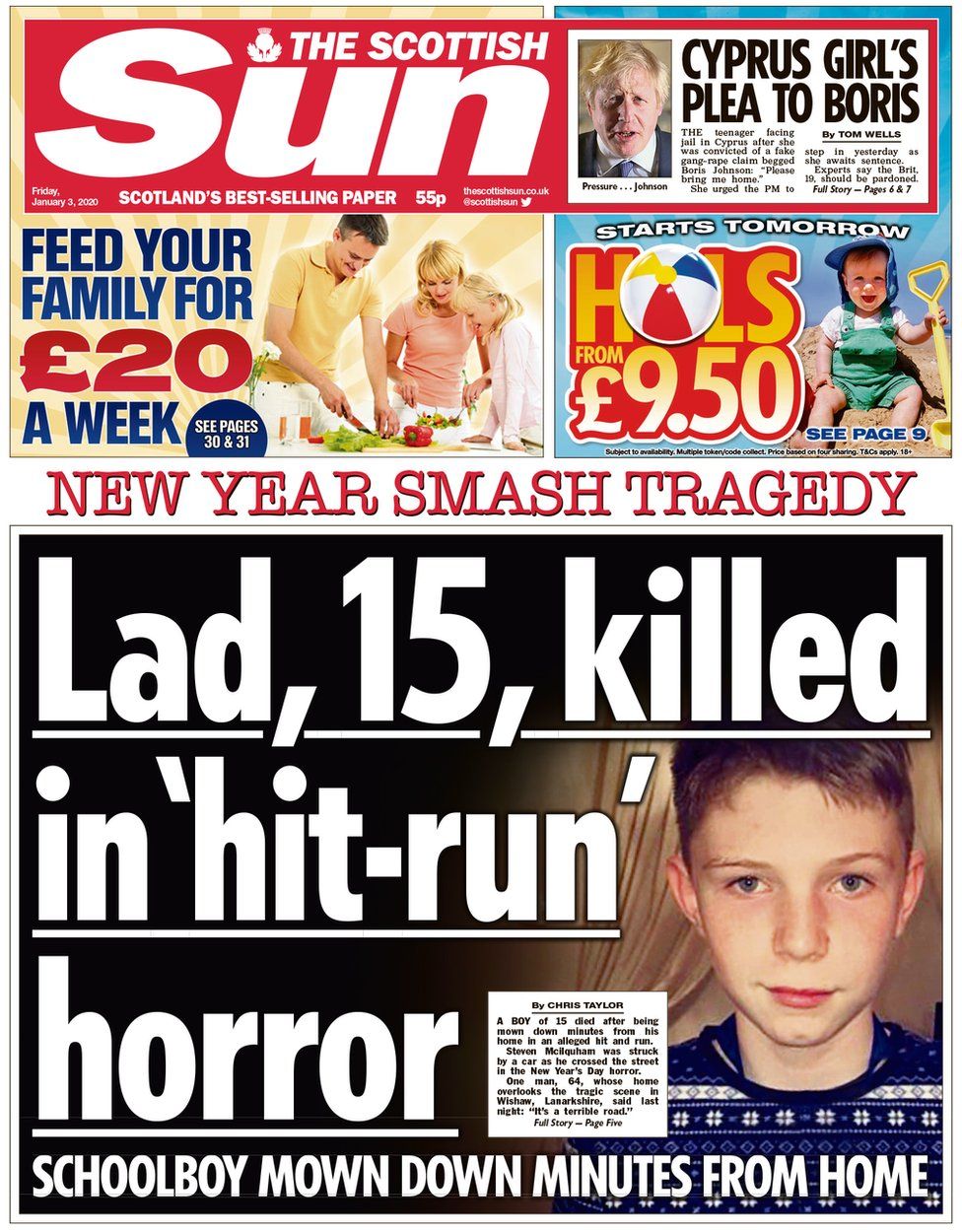 Scotland's papers: Crash boy killed and Labour urged to back indyref2 ...