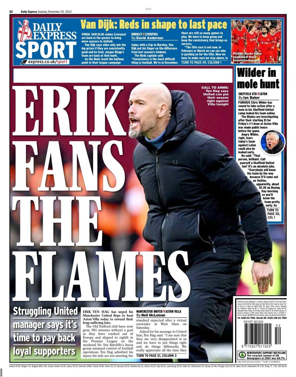 Tuesday's newspapers - BBC Sport