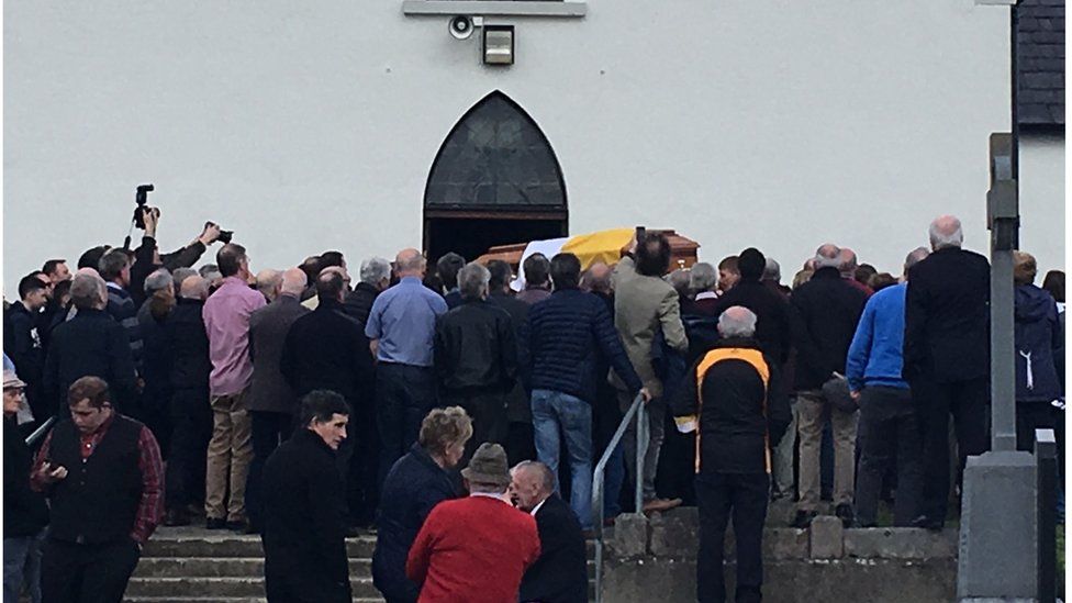 Tributes paid to 'Big Tom' McBride at funeral in Monaghan - BBC News