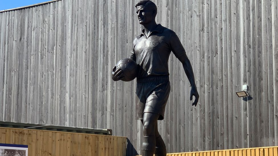 FootballerJohn Ritchie's statue relocated to new location at stadium ...