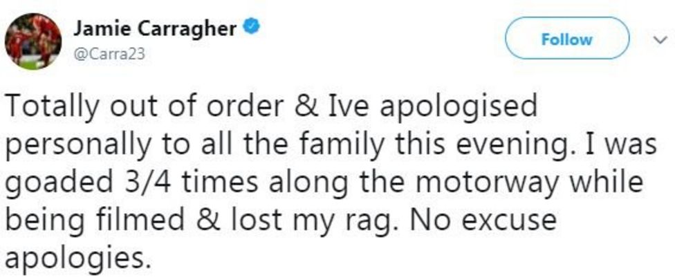 Jamie Carragher: Ex-England player apologises for 'awful' behaviour ...