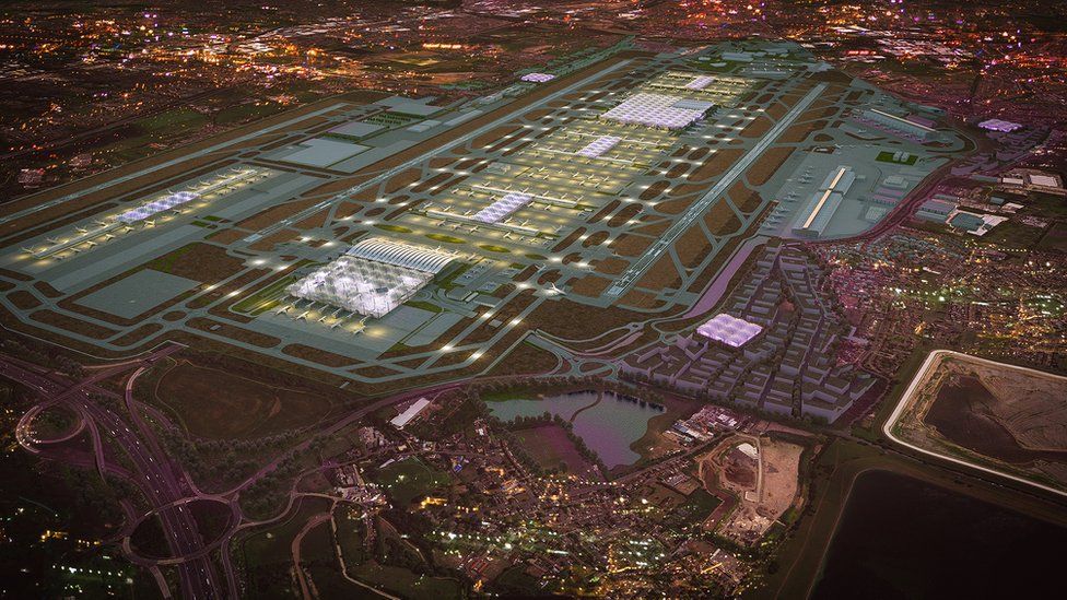 Heathrow runway expansion: Green spaces design revealed - BBC News