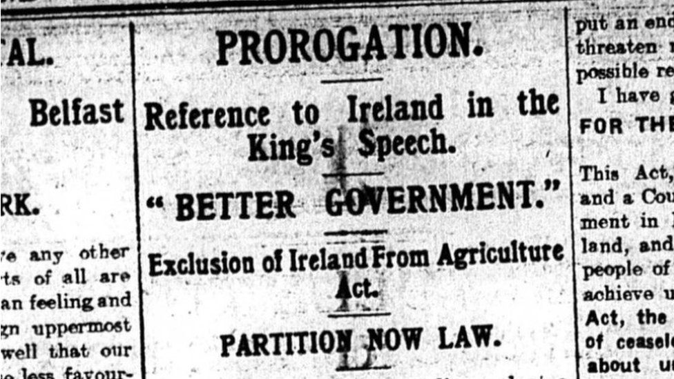 NI 100: Newspapers clash on the King's 'Christmas gift' - BBC News