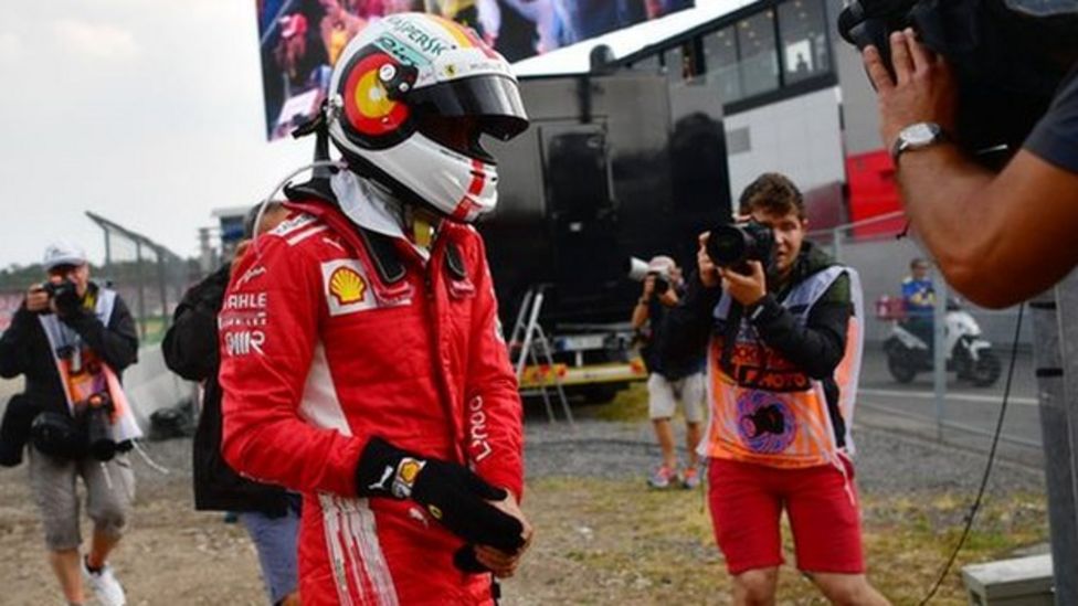 German Grand Prix: Lewis Hamilton wins after Sebastian Vettel crashes ...