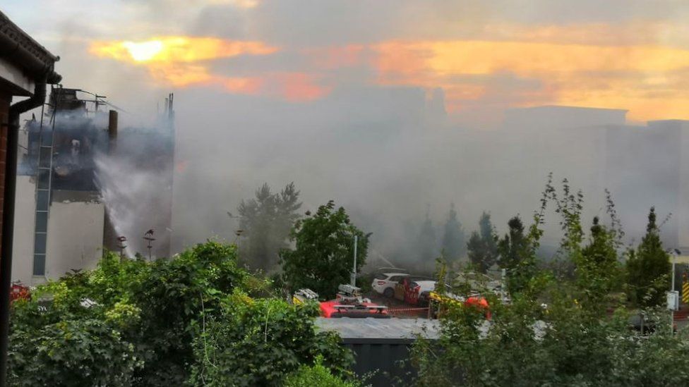 Premier Inn fire: Blaze at hotel near Cribbs Causeway - BBC News