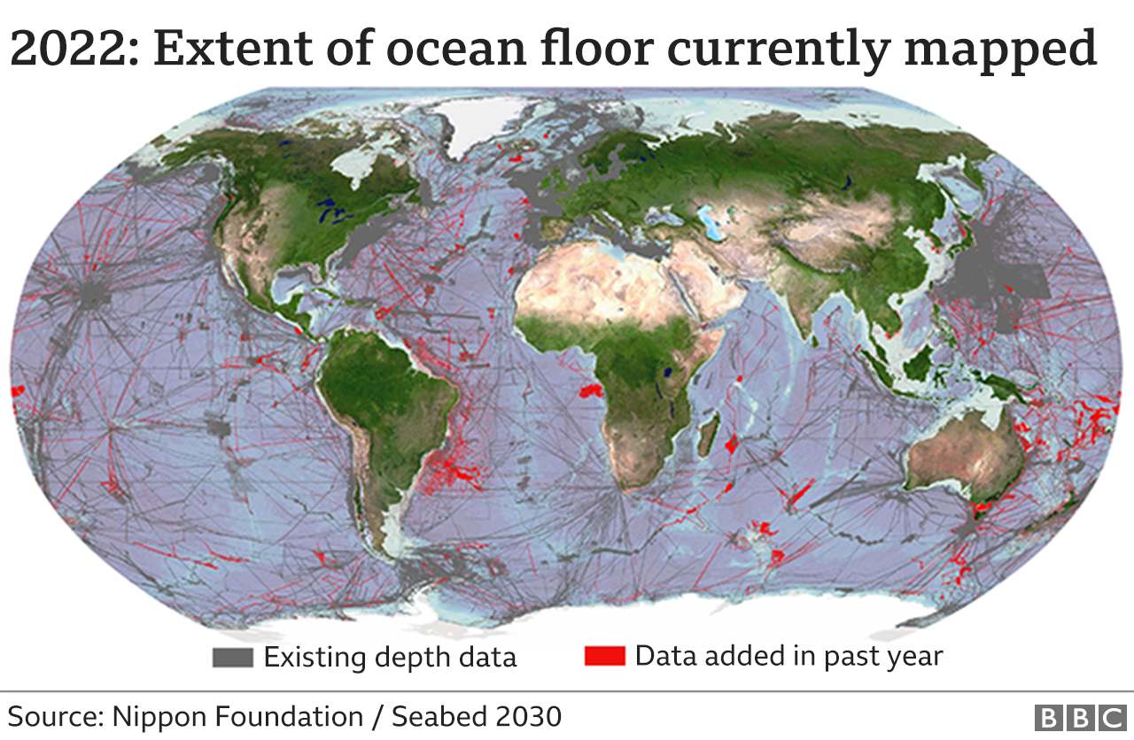 Nearly a quarter of Earth's seafloor now mapped - BBC News