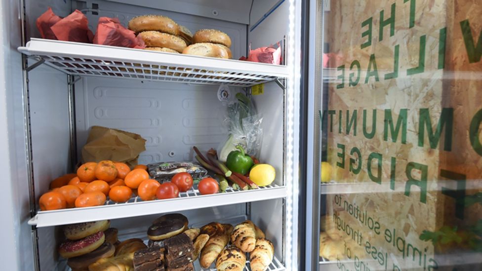 Leicestershire community fridge saves tonnes of food from tip - BBC News