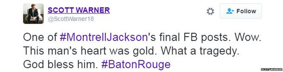 Poignant Facebook post from murdered US police officer - BBC News