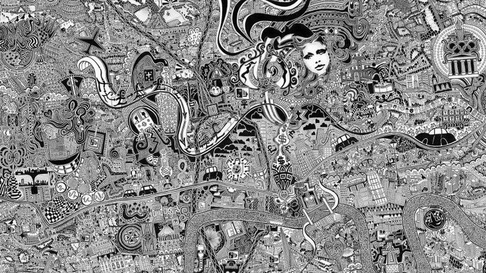 Fuller: Intricate map artist circles Beijing - BBC News