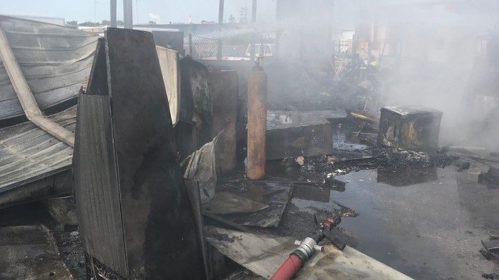 Canvey Island fire: Security guard describes 'massive explosion' and ...