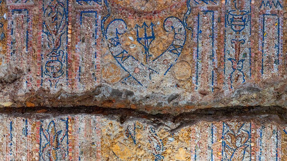Largely intact 2000-year-old mosaic found near Colosseum in Rome - BBC ...