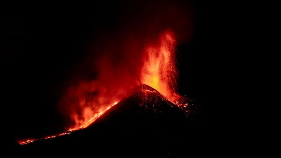 Mount Etna: Catania airport closed volcano in pictures - BBC Newsround